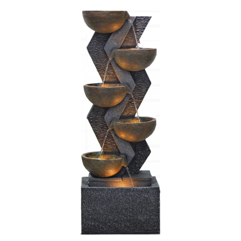 Sakura 6-Tier Abstract Wall Fountain - Striking Design - Lux Garden